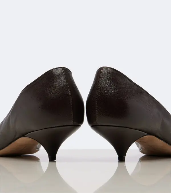 THE ROW Liisa Three Leather Pumps