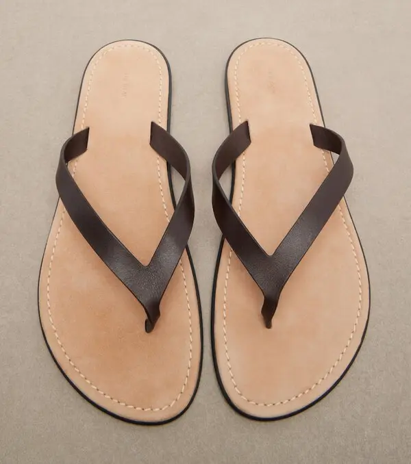 THE ROW Beach Leather Thong Sandals