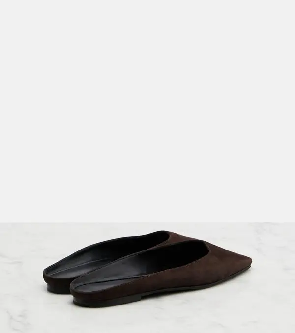 THE ROW June Suede Mules