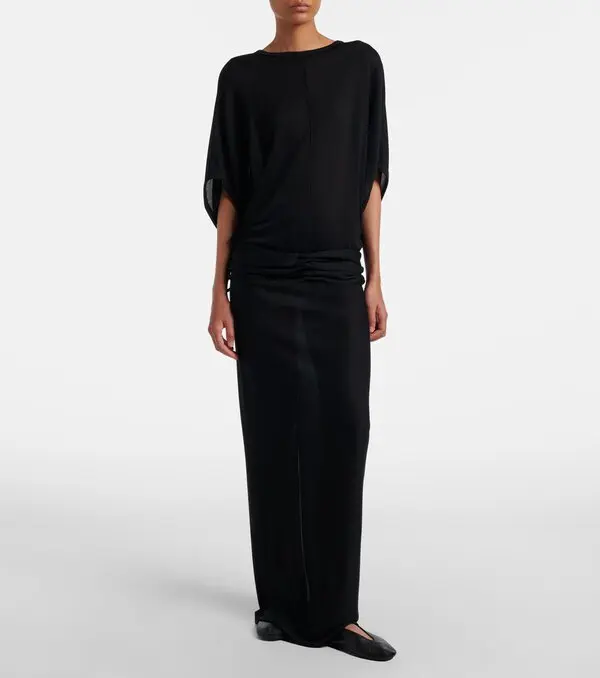 THE ROW Fay Leather Ballet Flats - Black