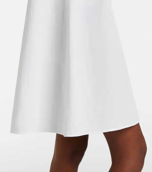 Miu Miu Embroidered Cotton And Linen Minidress