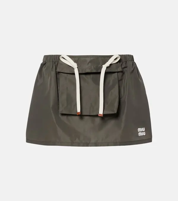 Miu Miu Technical Miniskirt - Green