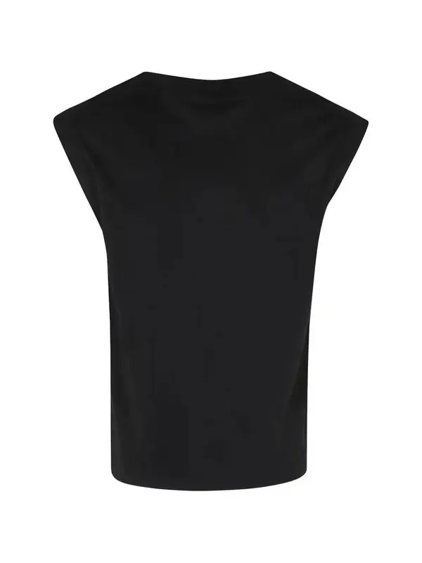 GRAN SASSO Cap Sleeve T-shirt - Black