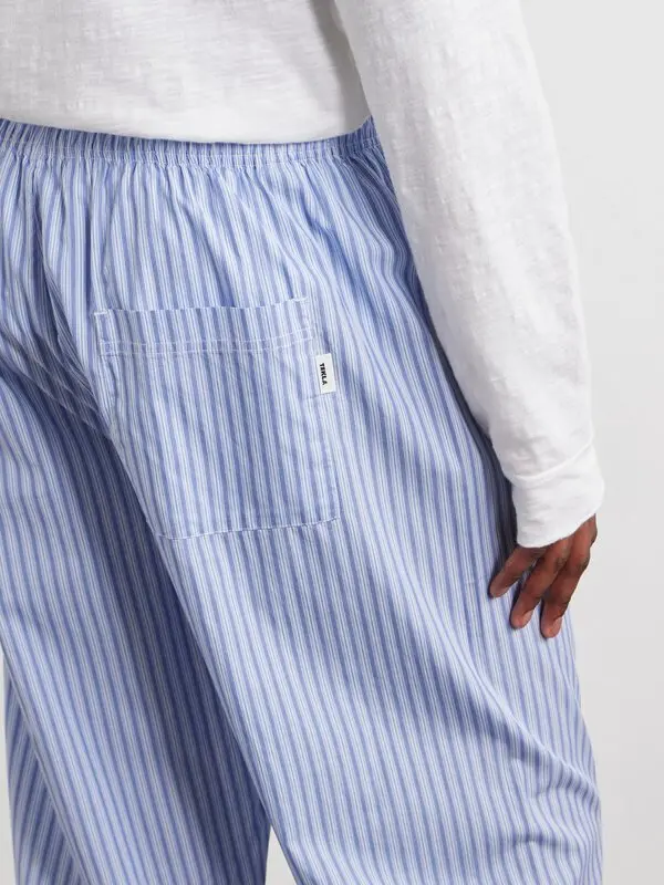 TEKLA Striped Organic Cotton Straight-leg Pyjama Trousers