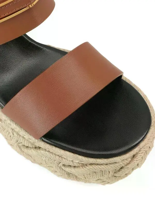 SERGIO ROSSI Gold-tone Hardware Sandals