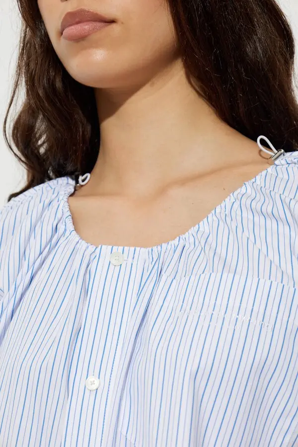 Alexander Wang Striped Cropped Shirt