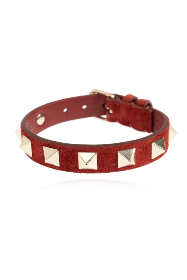 Valentino Garavani Suede Bracelet With Studs