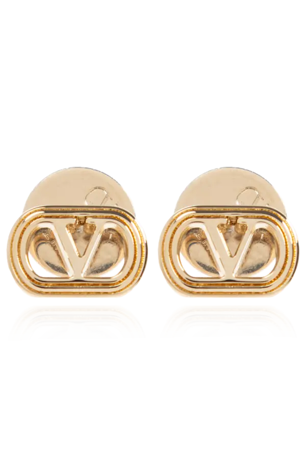 Valentino Garavani V Logo Stud Earrings - Gold
