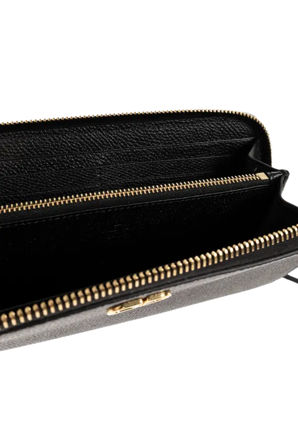 Valentino Garavani Leather Wallet With Logo - Black