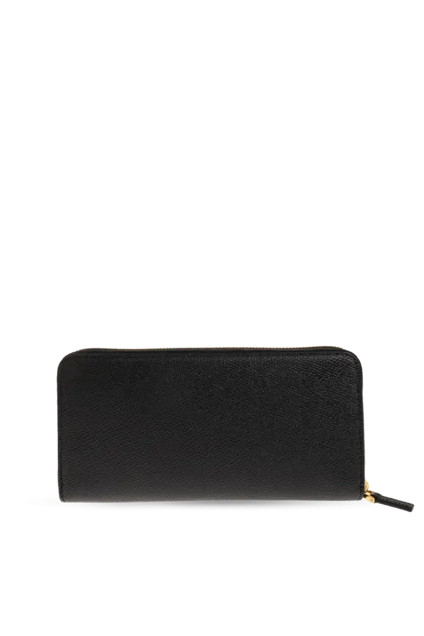 Valentino Garavani Leather Wallet With Logo - Black