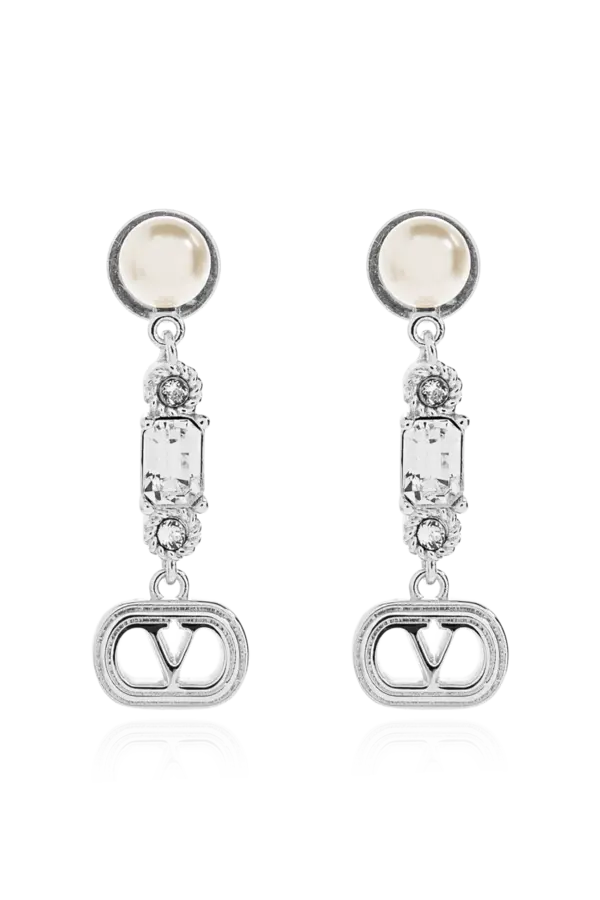Valentino Garavani Swarovski Crystal Drop Earrings - Silver
