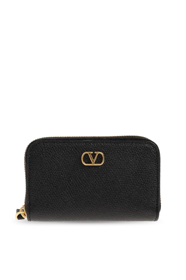 Valentino Garavani Leather Card Holder - Black