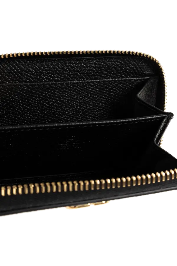 Valentino Garavani Leather Card Holder - Black