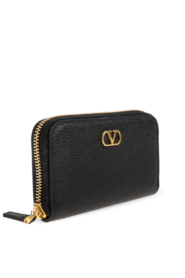 Valentino Garavani Leather Card Holder - Black