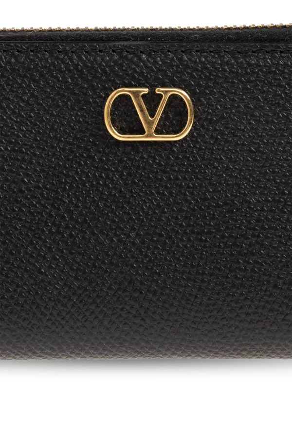 Valentino Garavani Leather Card Holder - Black