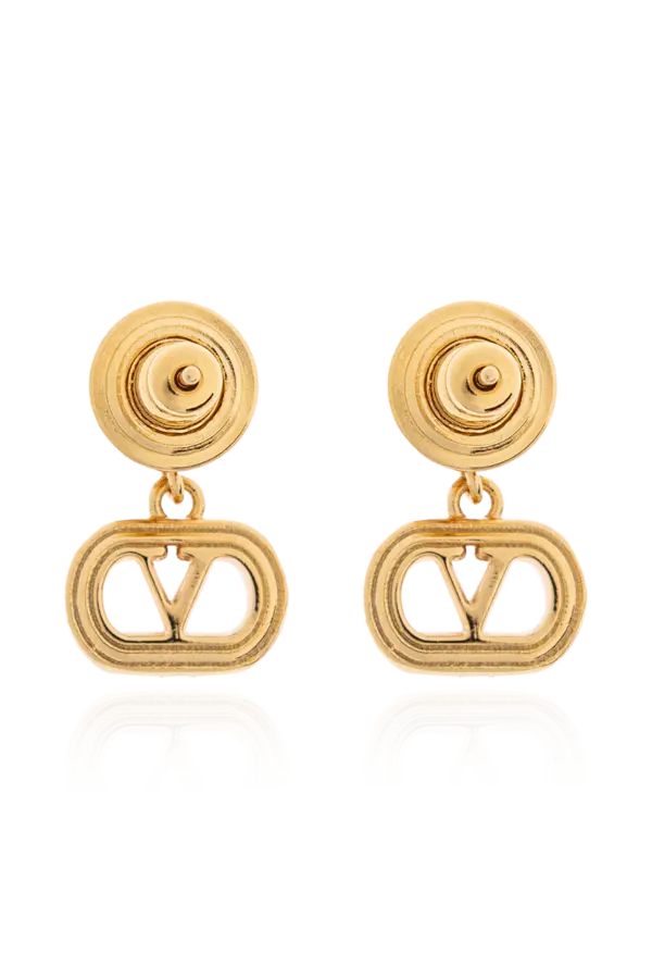 Valentino Garavani Crystal V Motif Earrings