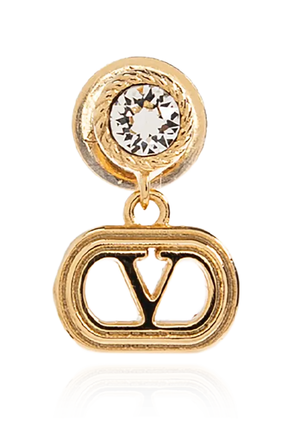 Valentino Garavani Crystal V Motif Earrings