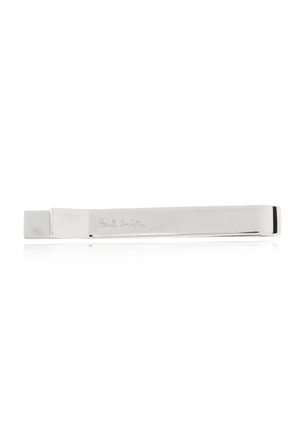 Paul Smith Engraved Brass Tie Clip - Silver