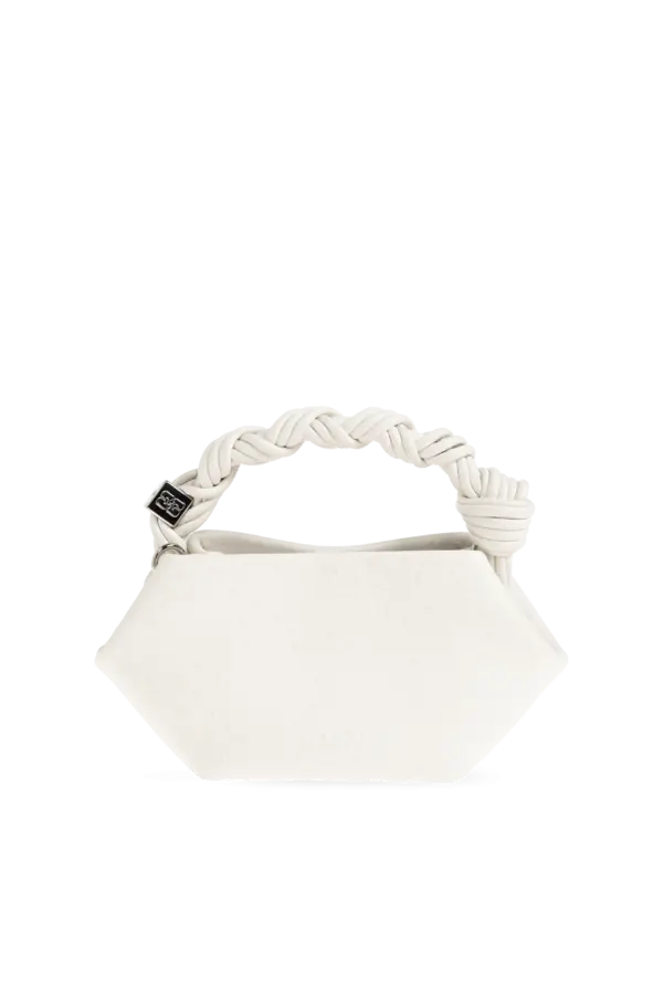 GANNI Geometric Eco Leather Handbag With Twisted Handle