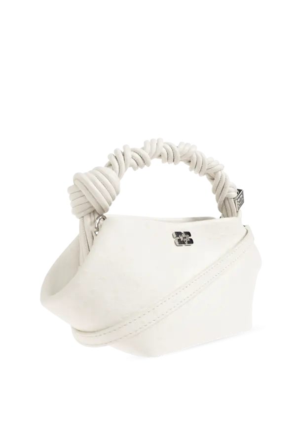 GANNI Geometric Eco Leather Handbag With Twisted Handle
