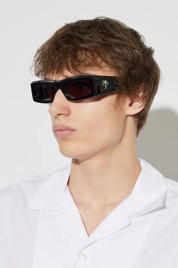 Palm Angels Rectangular Acetate Sunglasses - Black