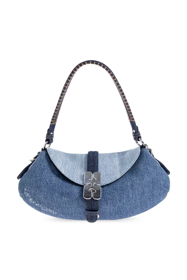 GANNI Vintage Effect Denim Bag