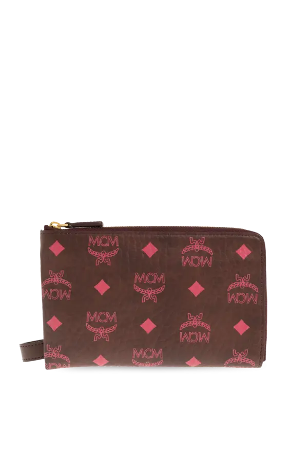 Mcm Monogram Pouch - Brown