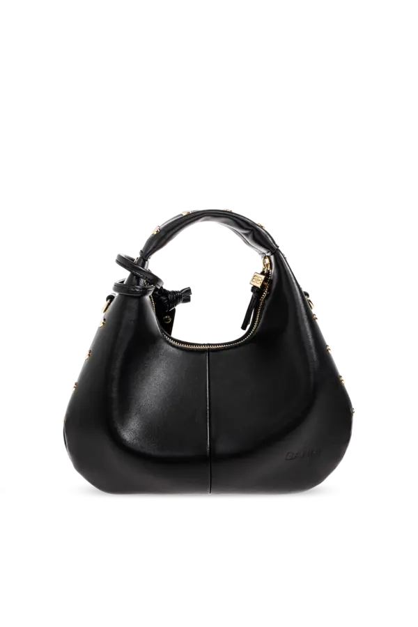 GANNI Studded Leather Hobo Bag