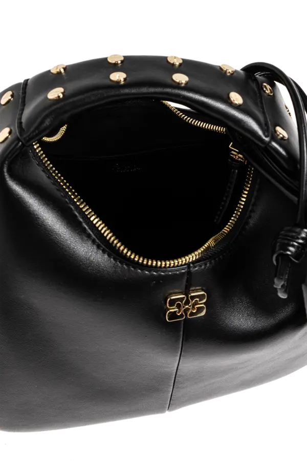 GANNI Studded Leather Hobo Bag