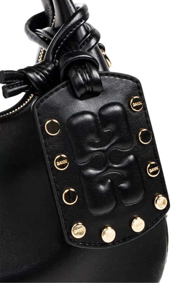 GANNI Studded Leather Hobo Bag