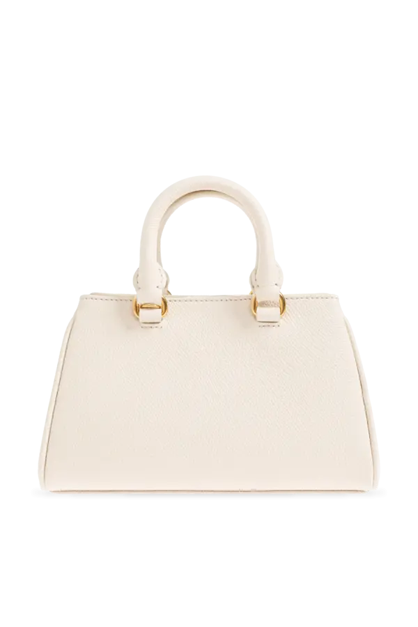 Valentino Garavani Trapezoidal Calf Leather Bag With Monogram Detail