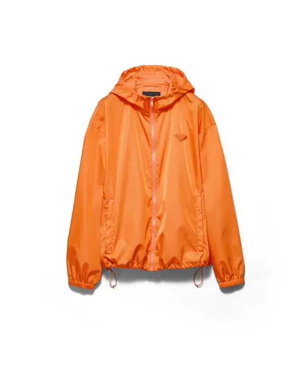 Prada Re-nylon Hooded Jacket - Orange