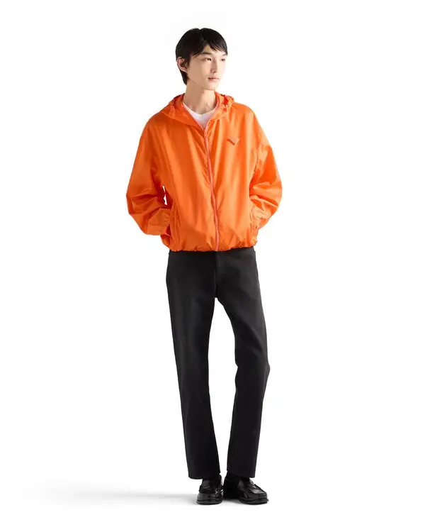 Prada Re-nylon Hooded Jacket - Orange