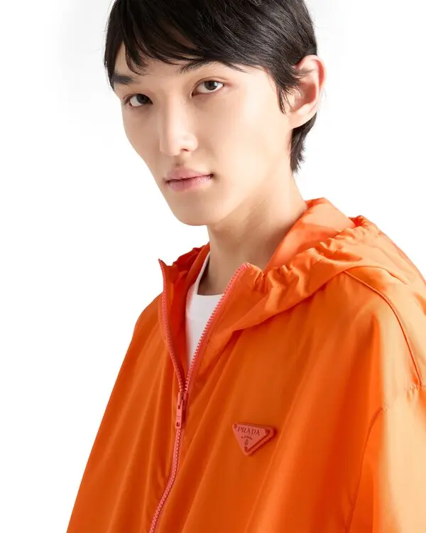 Prada Re-nylon Hooded Jacket - Orange