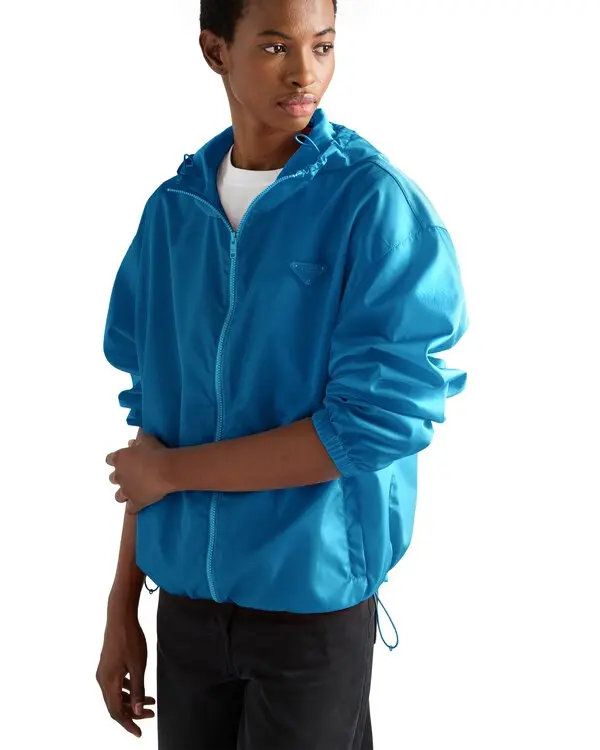 Prada Re-nylon Hooded Rain Jacket