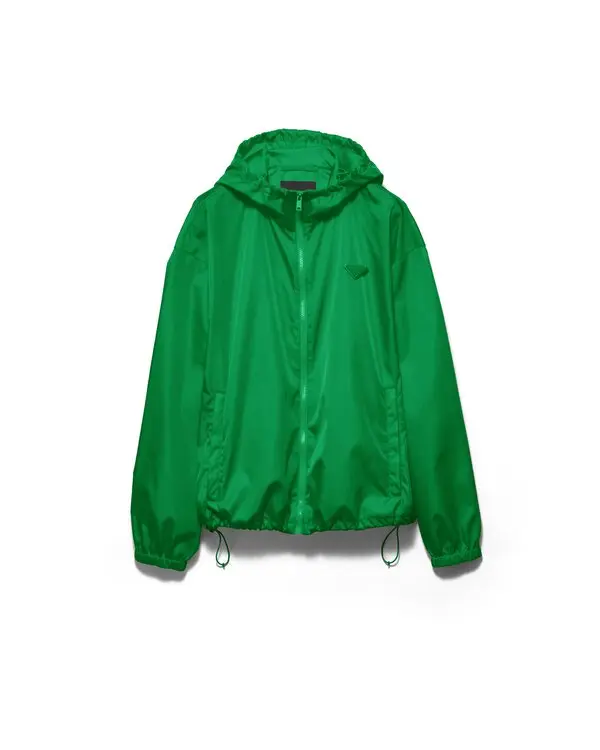 Prada Re-nylon Hooded Rain Jacket - Green