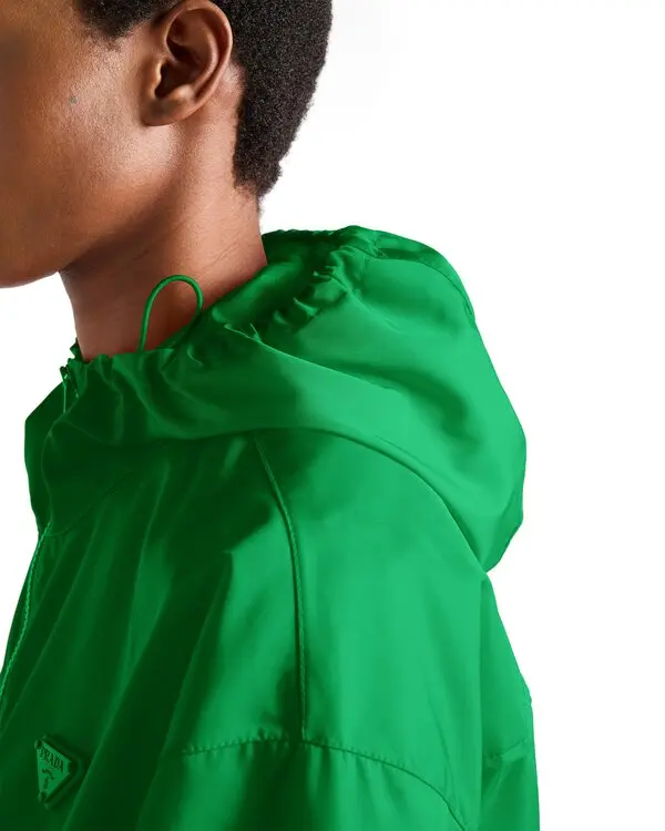 Prada Re-nylon Hooded Rain Jacket - Green