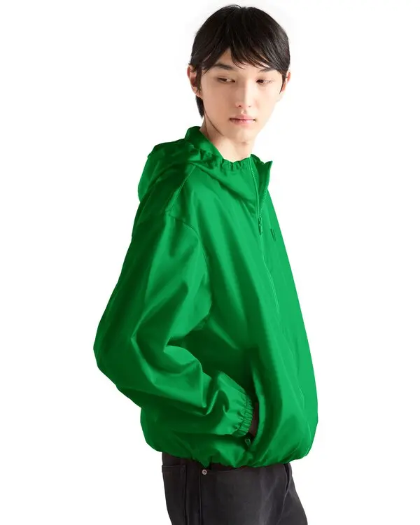 Prada Re-nylon Hooded Rain Jacket - Green