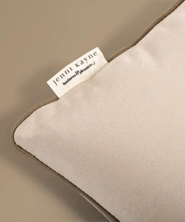 BUSINESS & PLEASURE The Small Square Throw Pillow Pillow - Tan