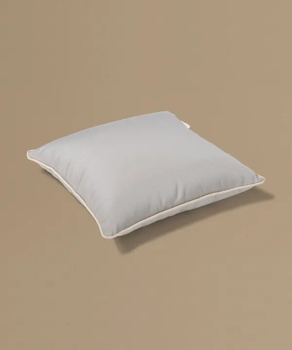 BUSINESS & PLEASURE The Small Square Throw Pillow Pillow - Fog