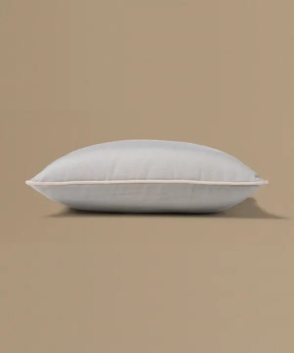 BUSINESS & PLEASURE The Small Square Throw Pillow Pillow - Fog
