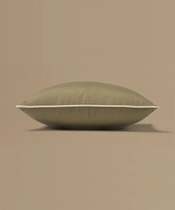 BUSINESS & PLEASURE The Small Square Throw Pillow Pillow - Green