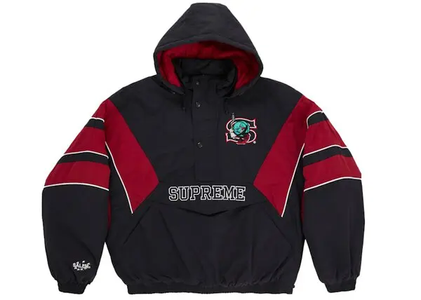Supreme Salem Half Zip Stadium Jacket - Black