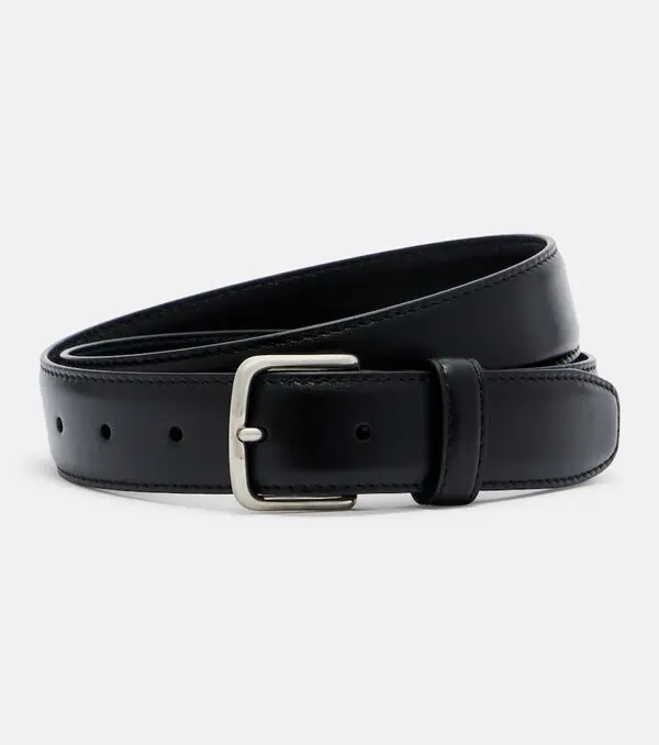 THE ROW Classic Leather Belt - Black