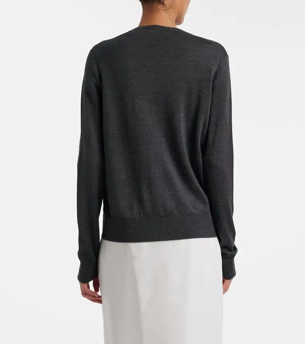 THE ROW Ondre Cashmere And Silk V-neck Sweater