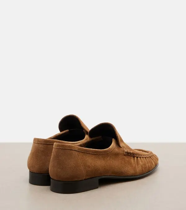 THE ROW Soft Moccasin Two Suede Loafers