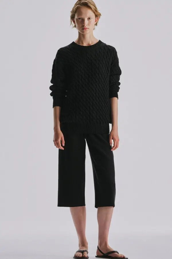 THE ROW Ozias Cropped Jersey Jogger Pants