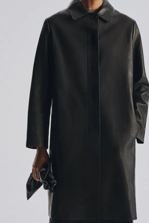 THE ROW Cintia Leather Car Coat