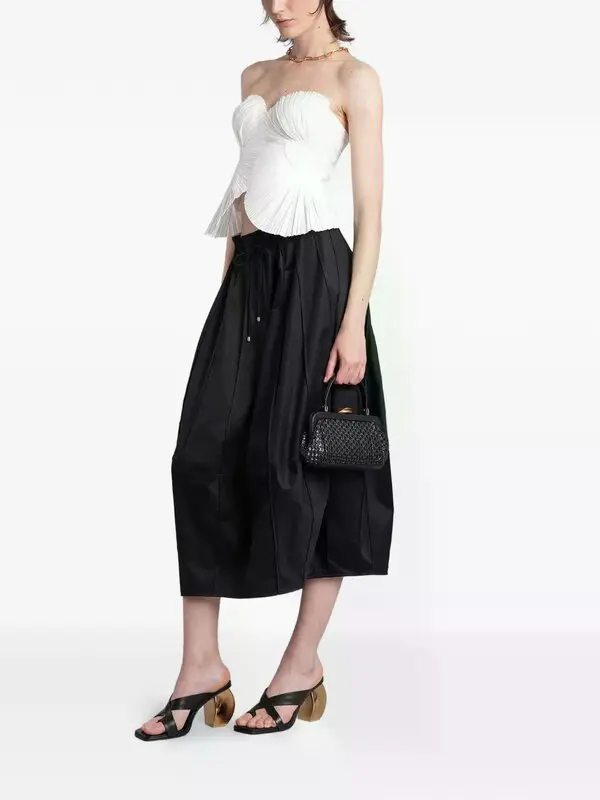 Cult Gaia Rivena Drawstring Midi Skirt - Black