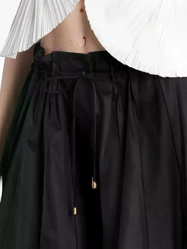 Cult Gaia Rivena Drawstring Midi Skirt - Black